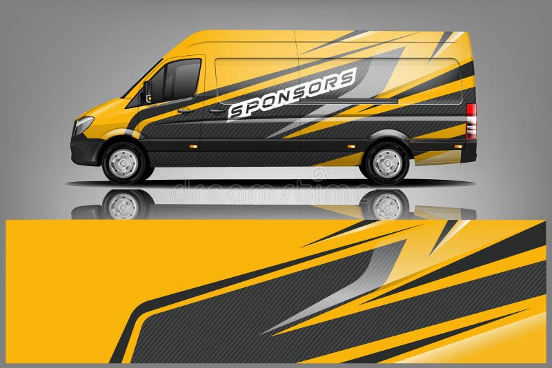 Van Wrap Livery Design. Ready Print Wrap Design for Van. - Vector Stock ...