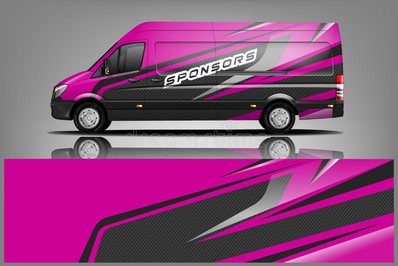 Van Wrap Livery Design. Ready Print Wrap Design for Van. - Vector Stock ...