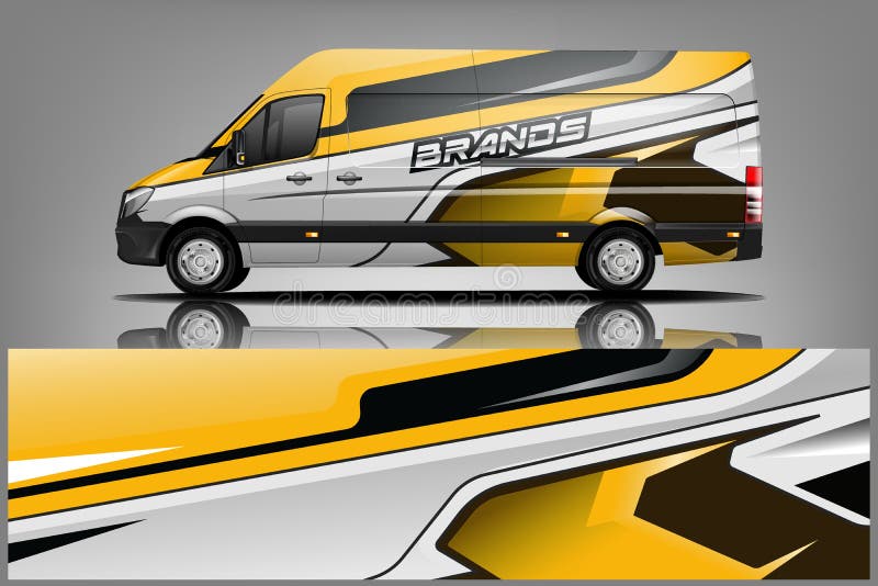 Van Wrap Livery Design. Ready Print Wrap Design for Van. - Vector Stock ...