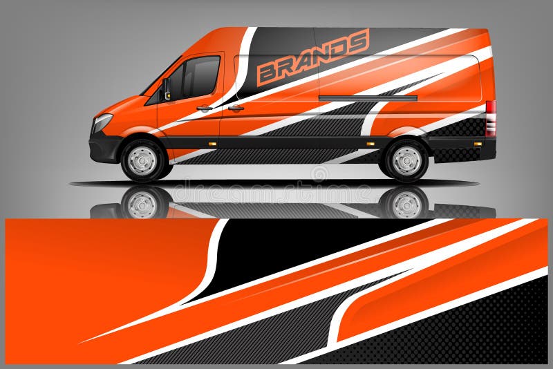Van Wrap Livery Design. Ready Print Wrap Design for Van. - Vector Stock ...