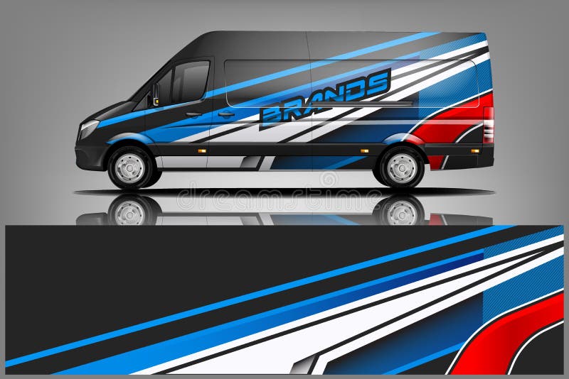 Van Wrap Livery Design. Ready Print Wrap Design for Van. - Vector Stock ...