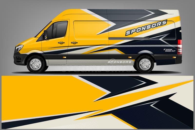 Van Wrap Livery Design. Ready Print Wrap Design for Van. - Vector Stock ...
