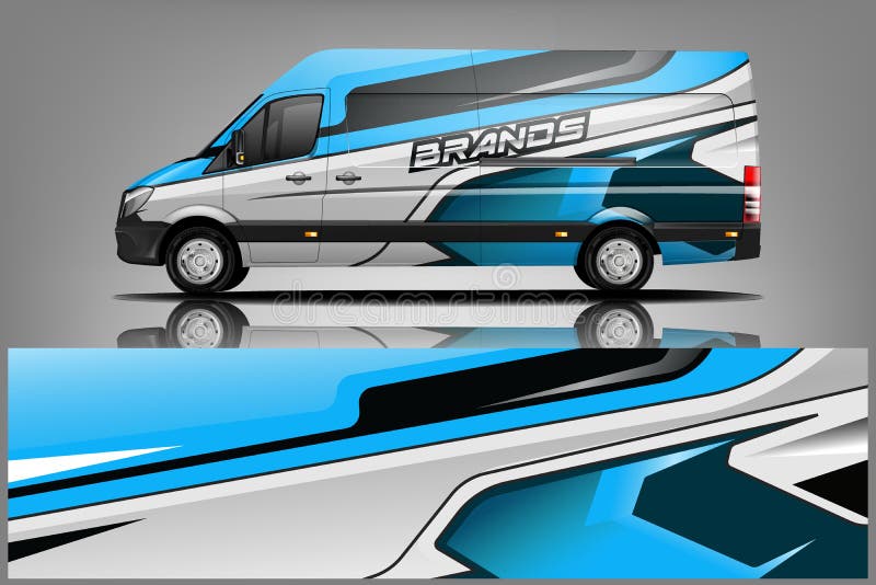 Van Wrap Livery Design. Ready Print Wrap Design for Van. - Vector Stock ...