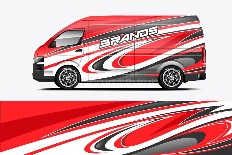 Van Wrap Livery Design. Eps 10.vector Stock Vector - Illustration of ...