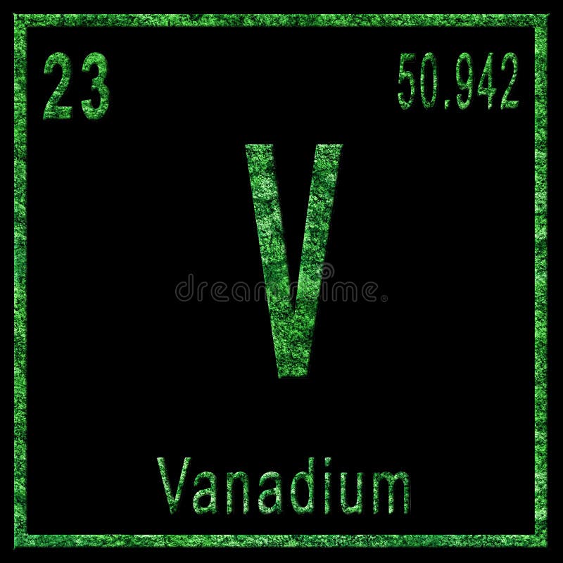 Vanadium Chemical Element, Green Edition Stock Illustration ...