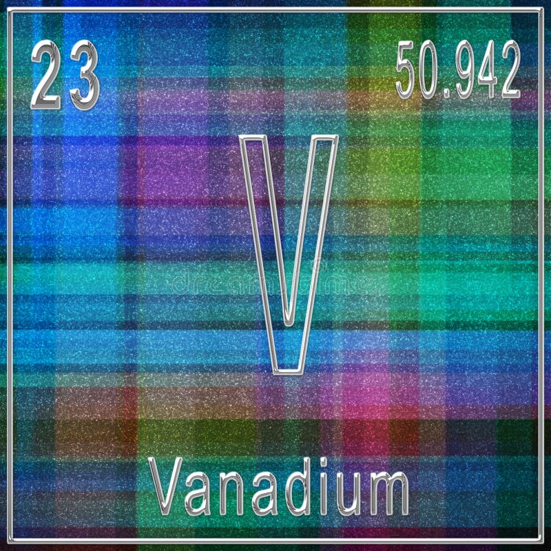 Vanadium on the Periodic Table of the Elements Stock Photo - Image of ...