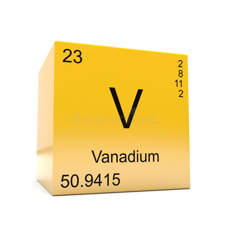 Vanadium V, Element Symbol from Periodic Table Series Stock ...
