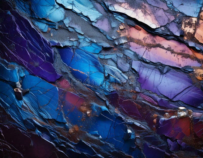Vanadium Oxidation Texture with Deep Blue, Purple, and Gray Tones ...