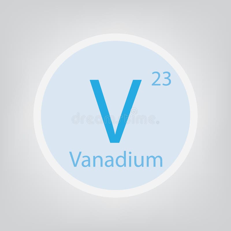 Vanadium V, Element Symbol from Periodic Table Series Stock ...