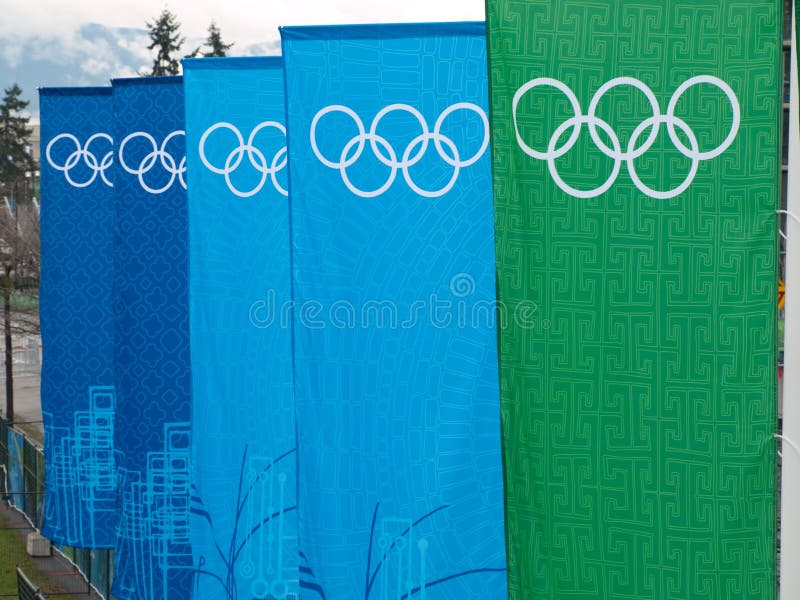 Vancouver 2010 - Olympic Banners Editorial Stock Photo - Image of ...
