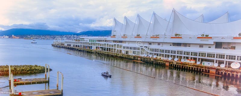 The Canada Place Building in Vancouver on a Cloudy Afternoon Editorial ...