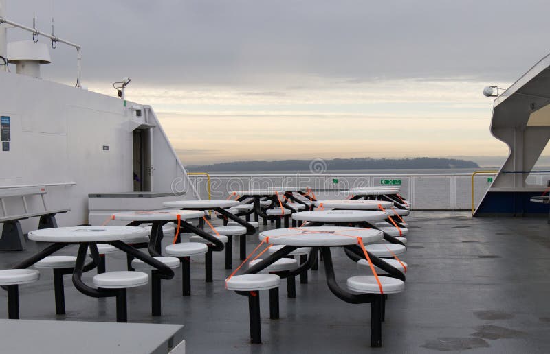 Physical Distancing Concept. BC Ferries Workers Keep Space between ...