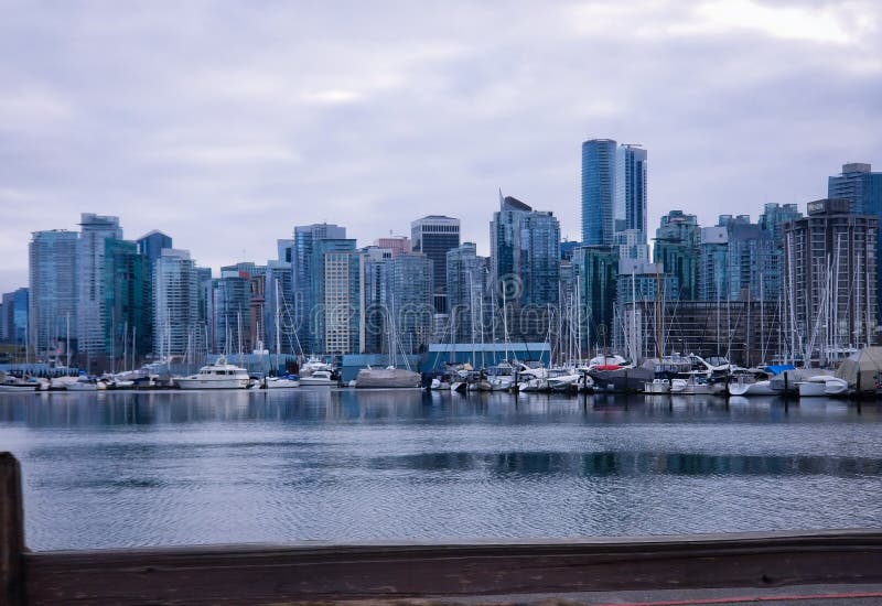 Vancouver City Skyline View Stock Photo - Image of view, buildings ...