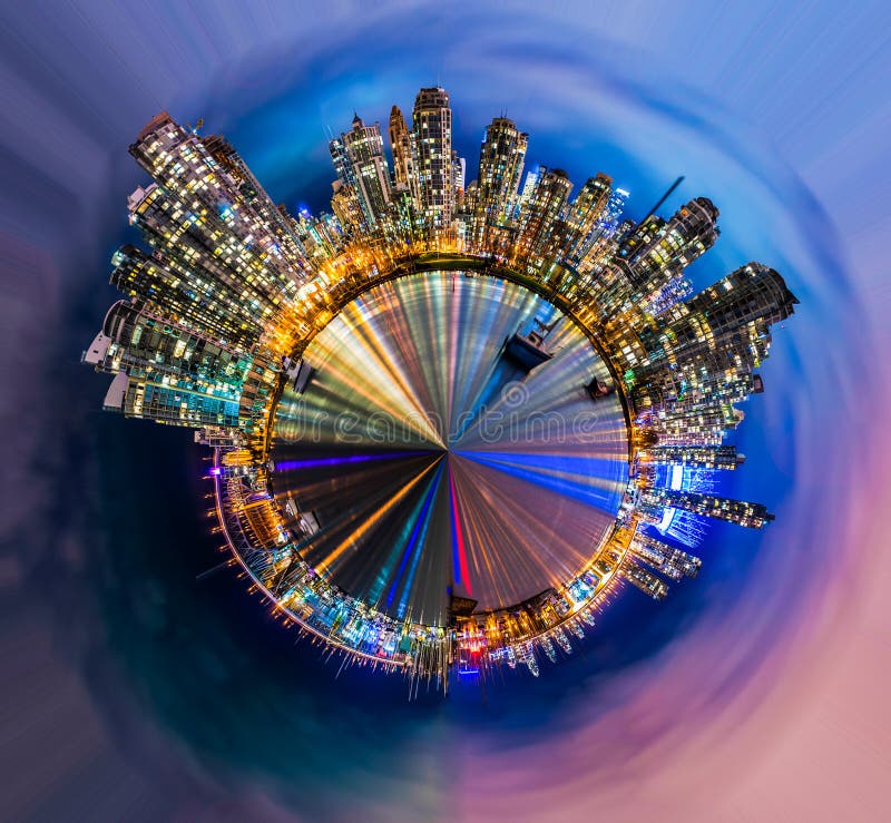 Vancouver City Stereographic Projection Editorial Photography - Image ...