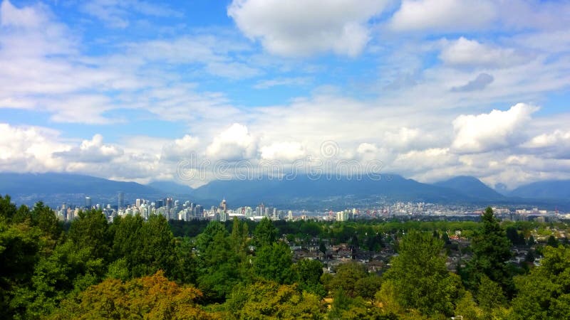 Vancouver City View from Queen Elizabeth Park Stock Photo - Image of ...