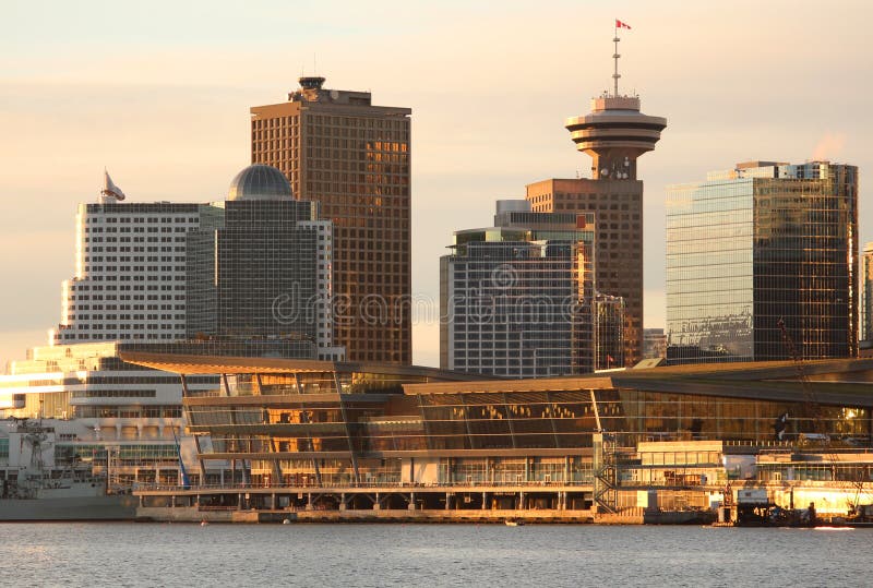 Vancouver Convention Center Morning Sun Stock Image - Image of canada ...