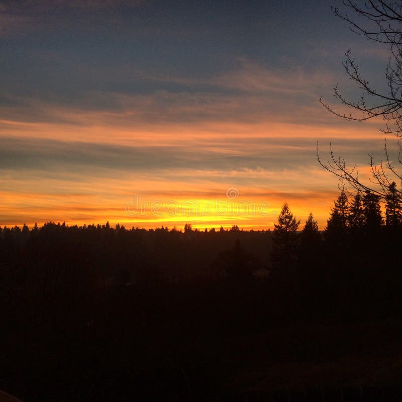 Washington Sunset stock image. Image of skyline, scenery - 57026197