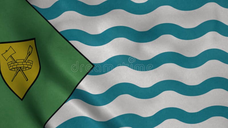 Vancouver Flag Waving on the Wind. Sign of Vancouver, Canada Stock ...