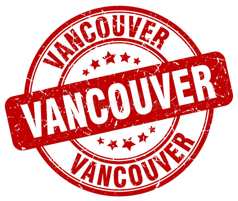 Vancouver Red Grunge Round Vintage Stamp Stock Vector - Illustration of ...