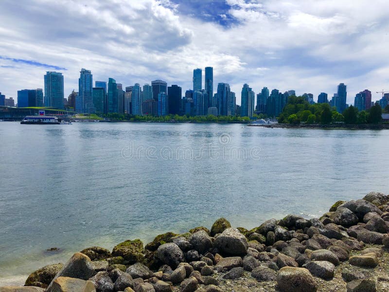 Vancouver skyline editorial stock image. Image of waterside - 148780469