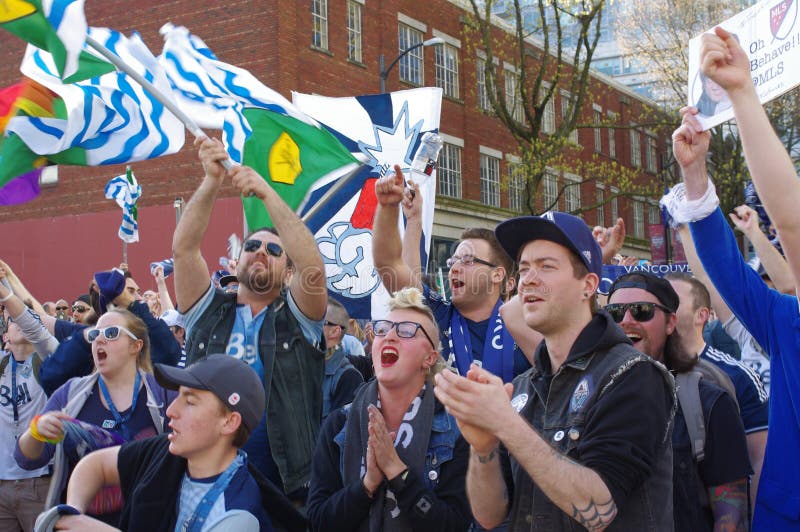 Whitecaps FC Supporters in Front of BC Stadium Editorial Stock Image ...