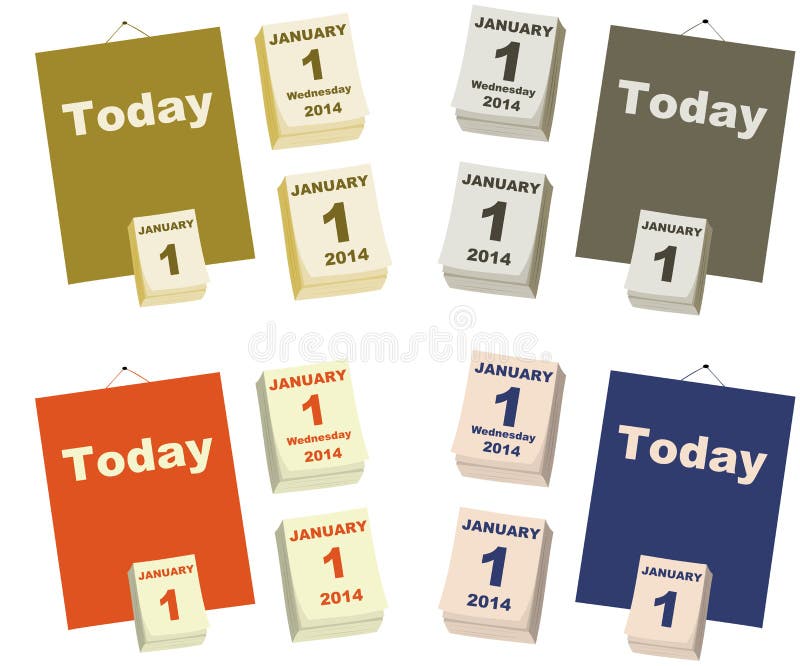 Vandaag is De Eerste Dag Van Het Nieuwe Jaar Vector Illustratie ...