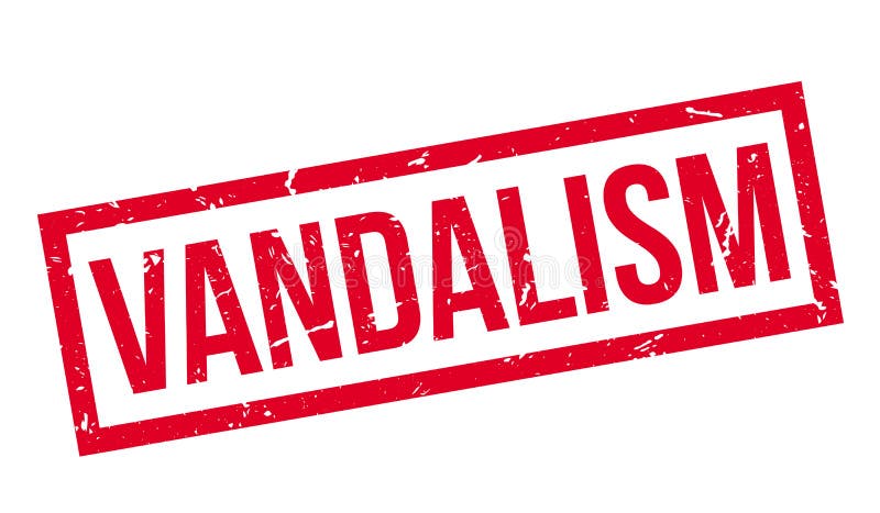 Vandalism rubber stamp stock illustration. Illustration of crime - 83186595