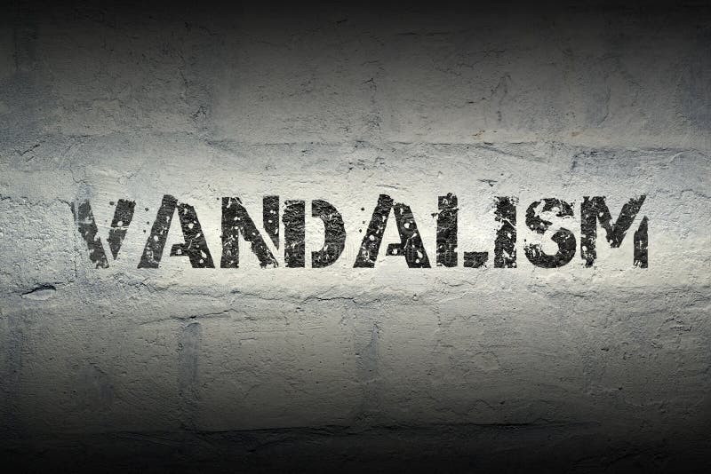 Vandalism WORD GR stock image. Image of damage, safety - 84155249