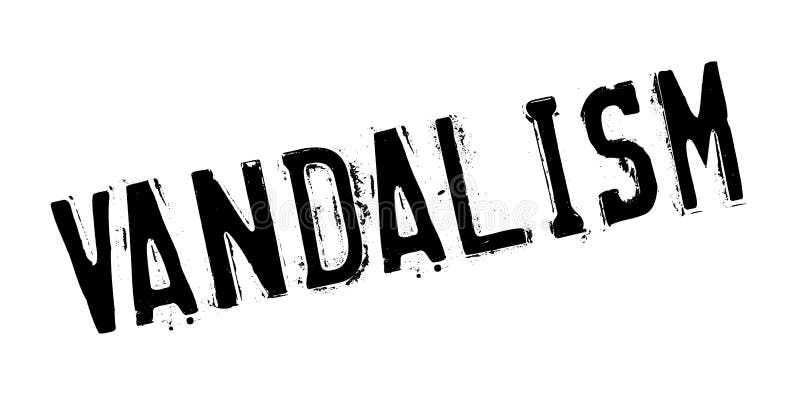 Vandalisme rubberzegel vector illustratie. Illustration of politie ...
