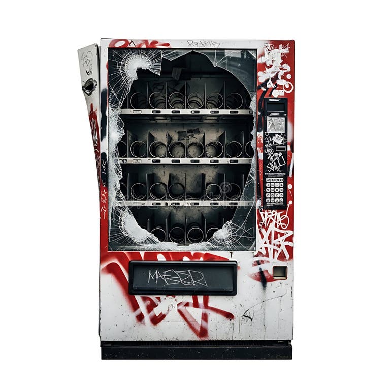 Vandalized Vending Machine Stock Illustrations – 4 Vandalized Vending ...
