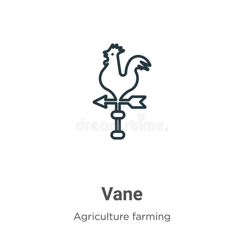 Vane Outline Vector Icon. Thin Line Black Vane Icon, Flat Vector Simple ...