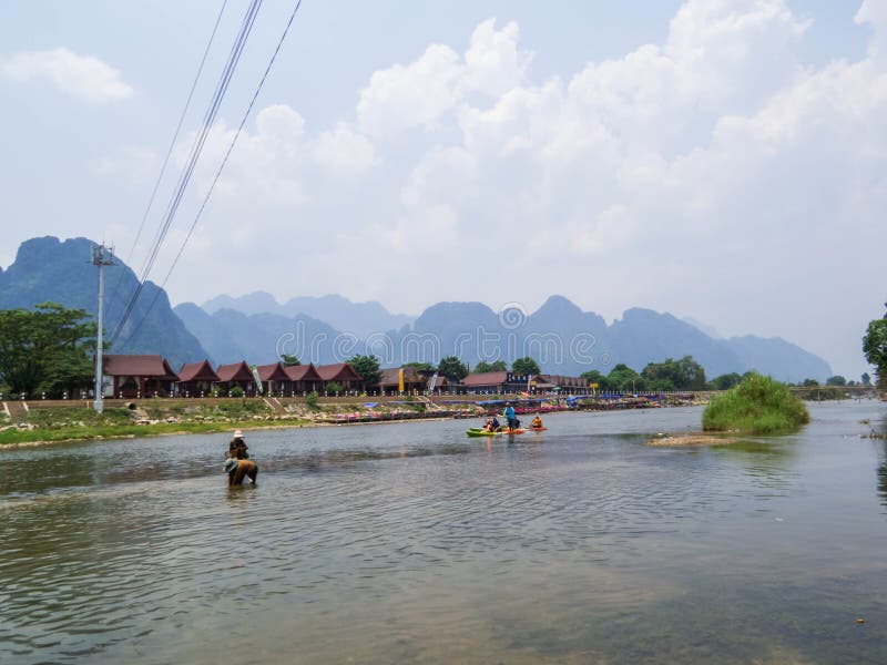 Vang Vieng, Laos editorial photography. Image of panoramic - 371456417