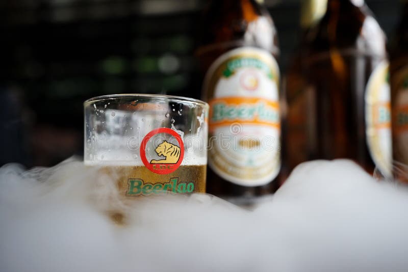 Beerlao Lager Beer Can Isolated on White Background. Beerlao is the ...