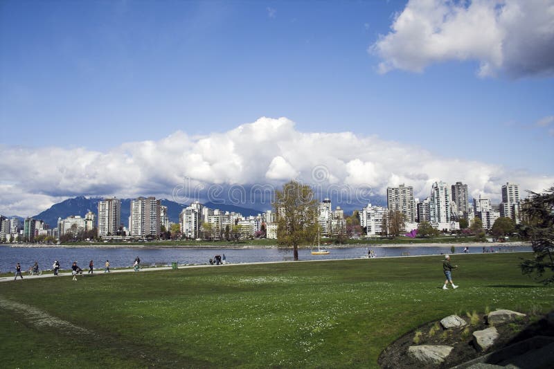 Vanier park stock photo. Image of sunny, green, blue, cloud - 2313888