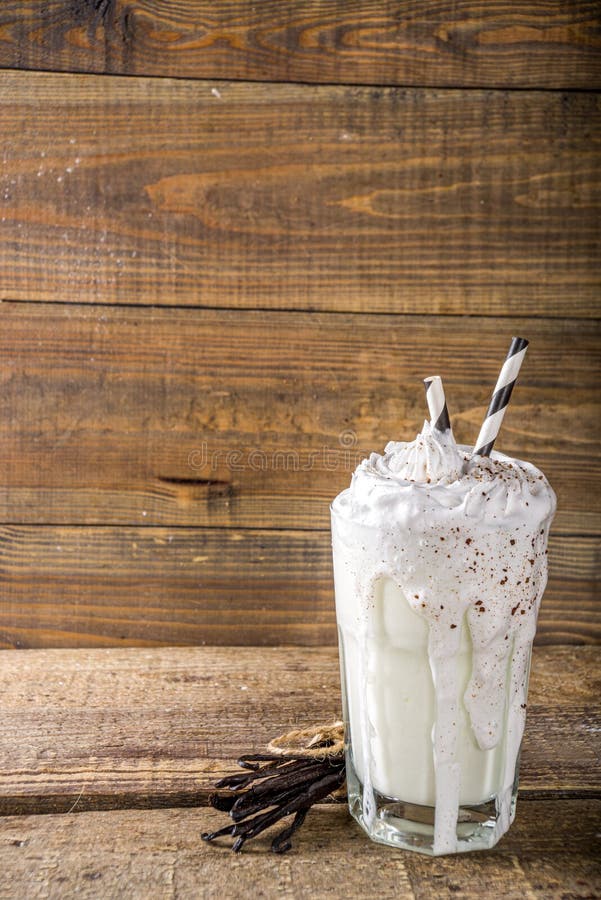 Vanilla bean milkshake stock photo. Image of nutrient - 193125318
