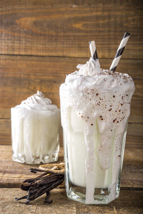 Vanilla bean milkshake stock photo. Image of homemade - 193125414