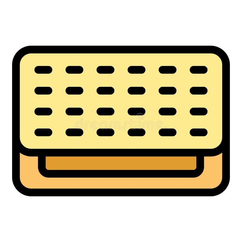 Vanilla Biscuit Icon Vector Flat Stock Vector - Illustration of stack ...