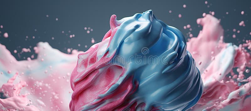 Vanilla Blue Strawberry Ice Cream Background Stock Illustration ...