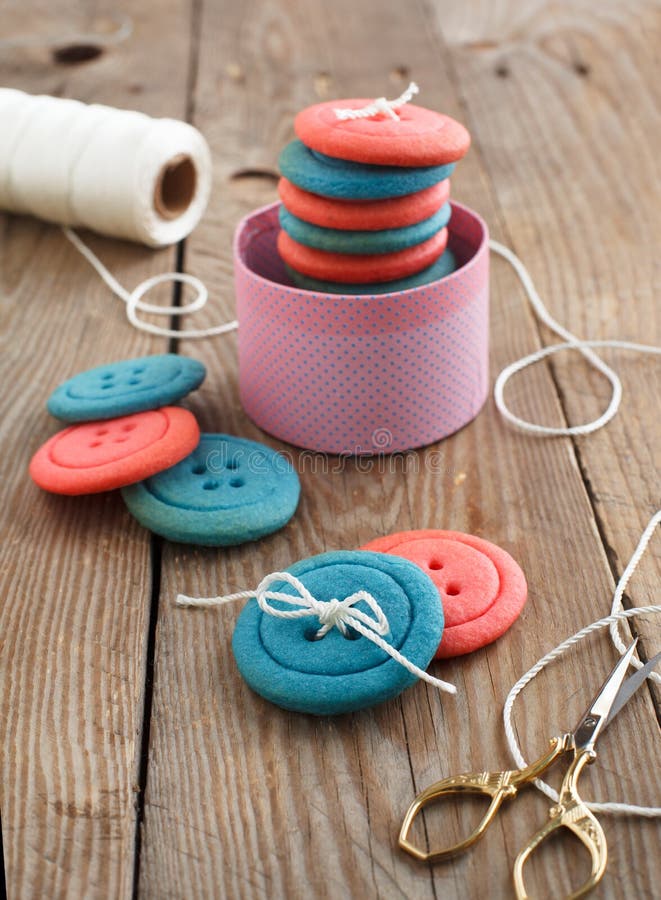 Vanilla button cookies stock photo. Image of sugar, dessert - 30522886