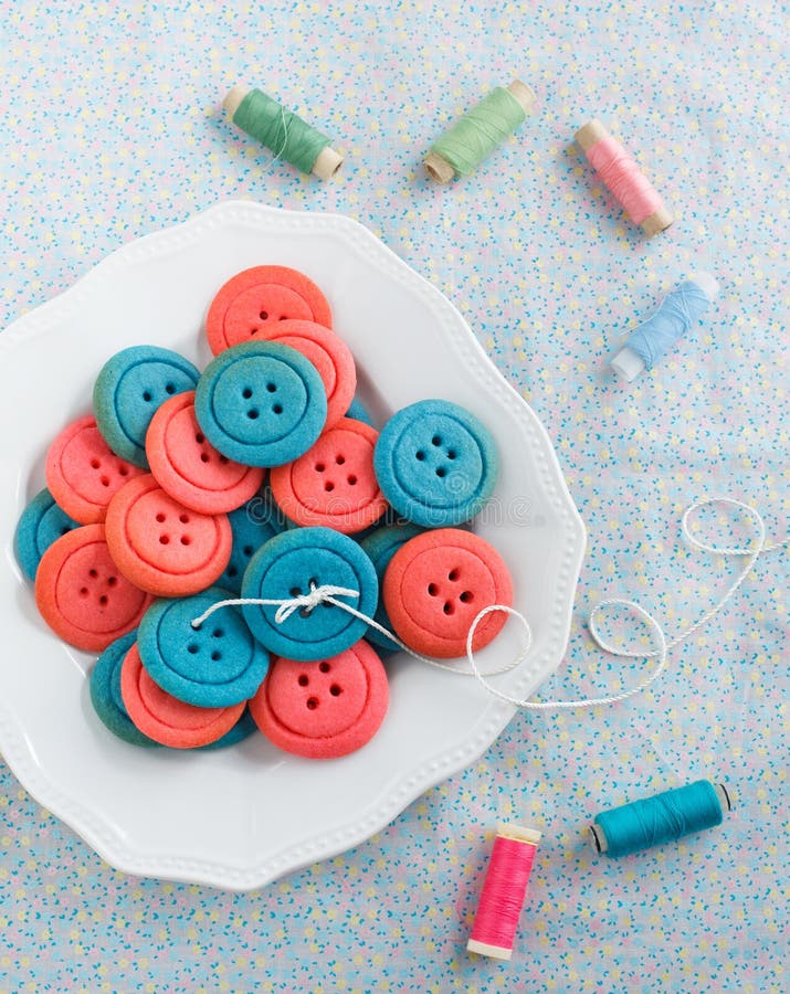 Vanilla button cookies stock image. Image of closeup - 30522571