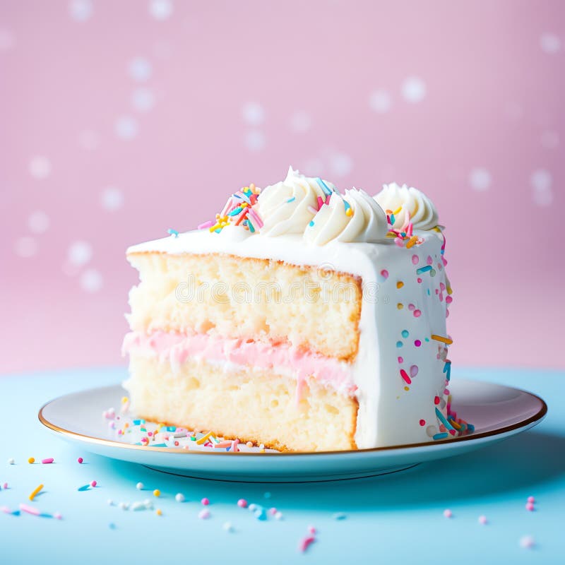 Vanilla Cake for Birthday Party, Event, Banner, Flyer or Advertising ...