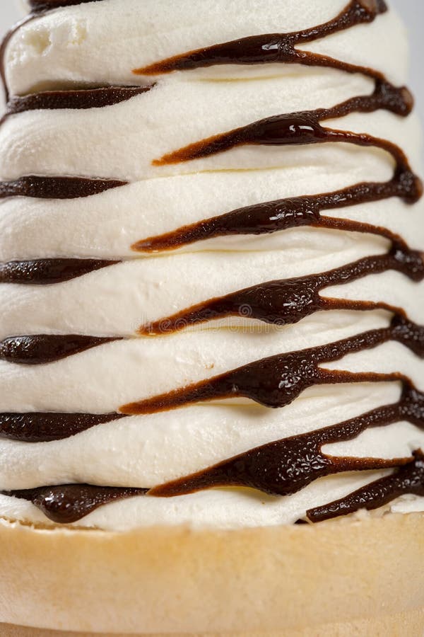Vanilla & Chocolate Flavor Ice Cream Cone Close Up Stock Photo - Image ... Vanilla & Chocolate Flavor Ice Cream Cone Close Up Stock Photo - Image ...