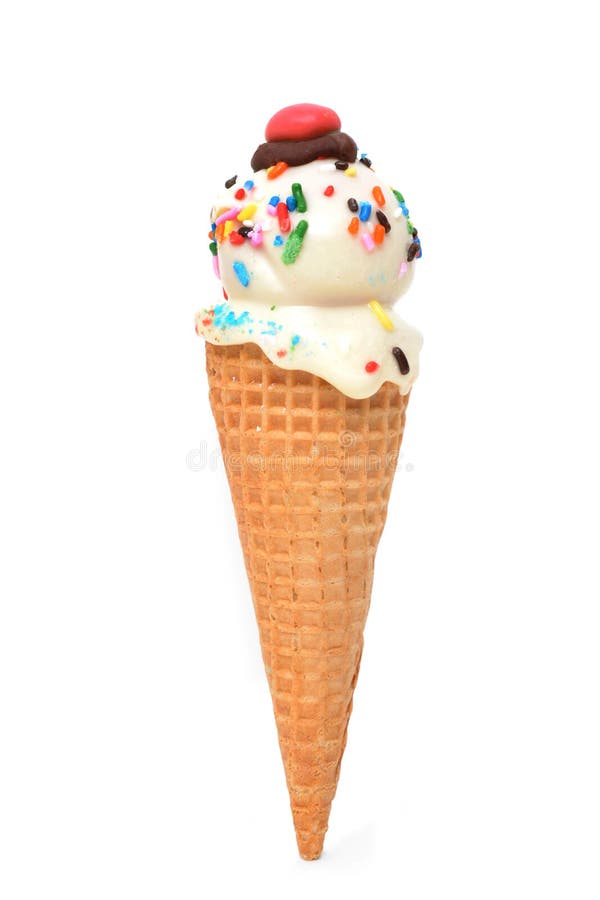 Vanilla Cone stock photo. Image of sprinkles, object - 24498054