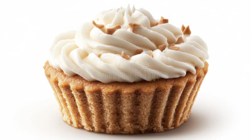 Vanilla Cupcake with Brown Sugar Crust and Cream Frosting Stock ...
