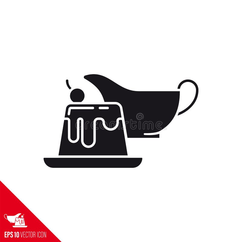 Vanilla Custard and Gravy Boat Vector Icon Stock Vector - Illustration ...