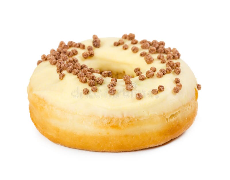Vanilla Donut with Air Rice Stock Image - Image of snack, fried: 80799175