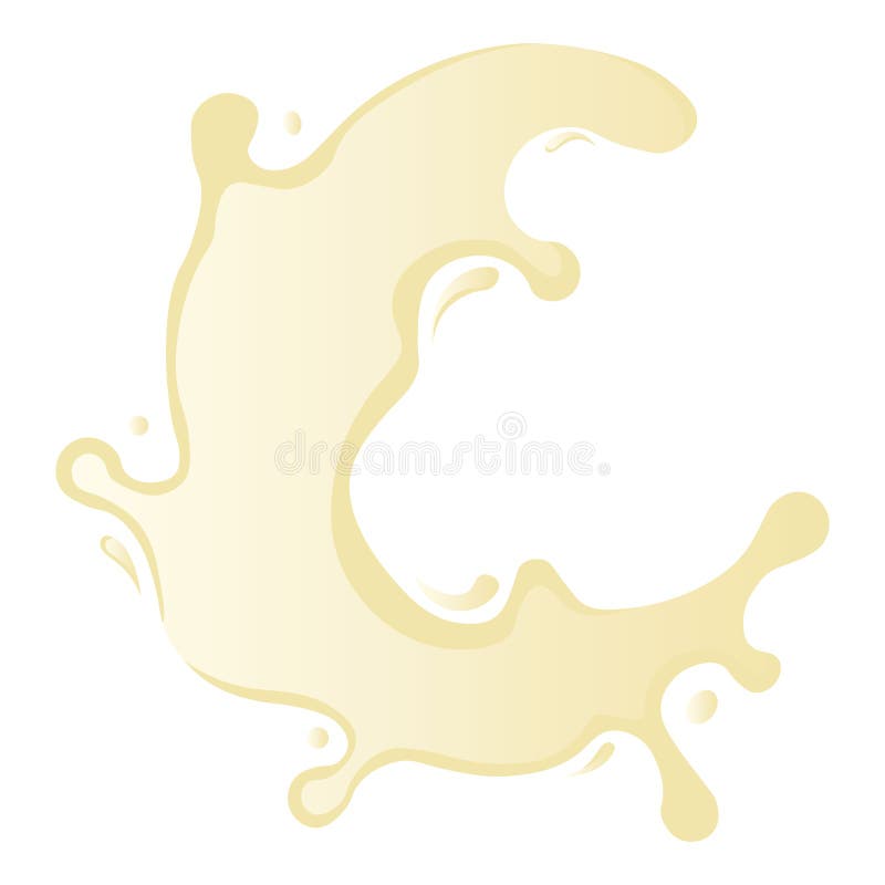 Vanilla Splash Illustration with Abstract Design Stock Illustration ...