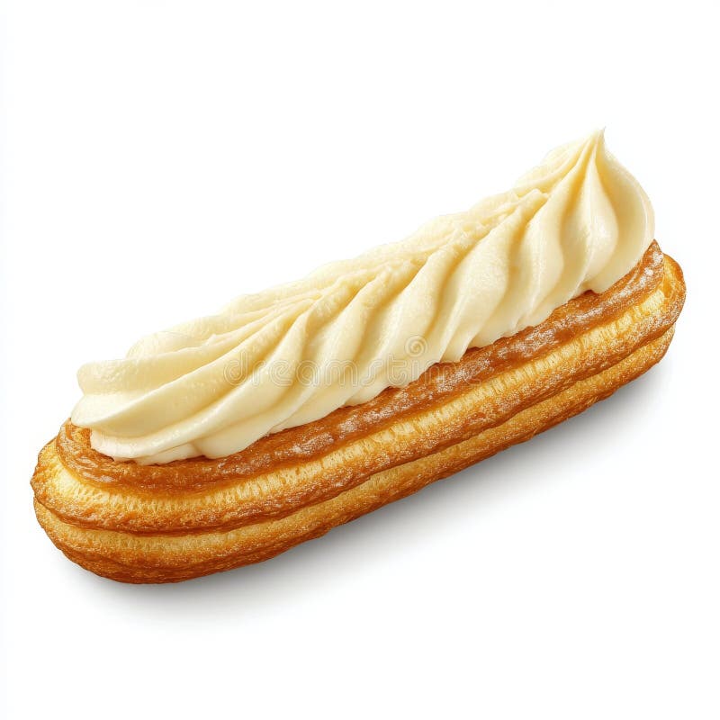 Vanilla Eclairs on Transparent Background, Isolated Stock Image - Image ...