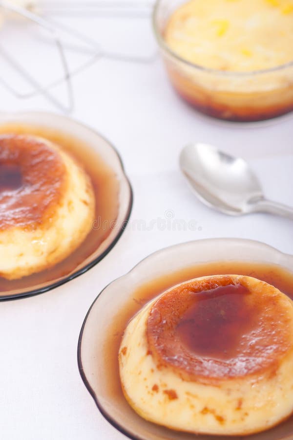 Vanilla flan stock image. Image of macro, kitchen, delicious - 17658849
