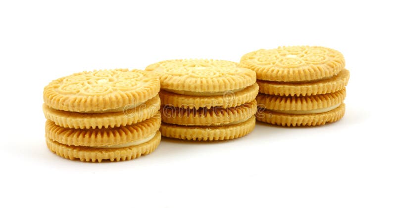 Vanilla Flavor Filled Cookies Stock Photo - Image of golden, occasional ...